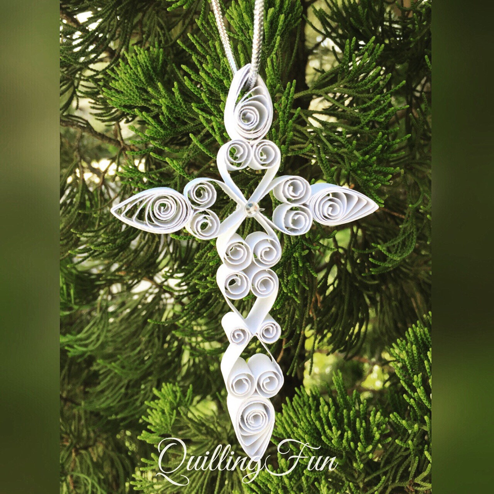 Quilled Paper Art Cross Ornament Christmas Ornament - Etsy Israel