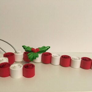 Quilled Candy Cane Ornament - Etsy