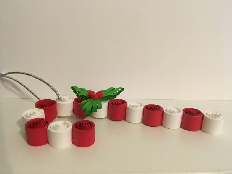 Quilled Candy Cane Ornament - Etsy