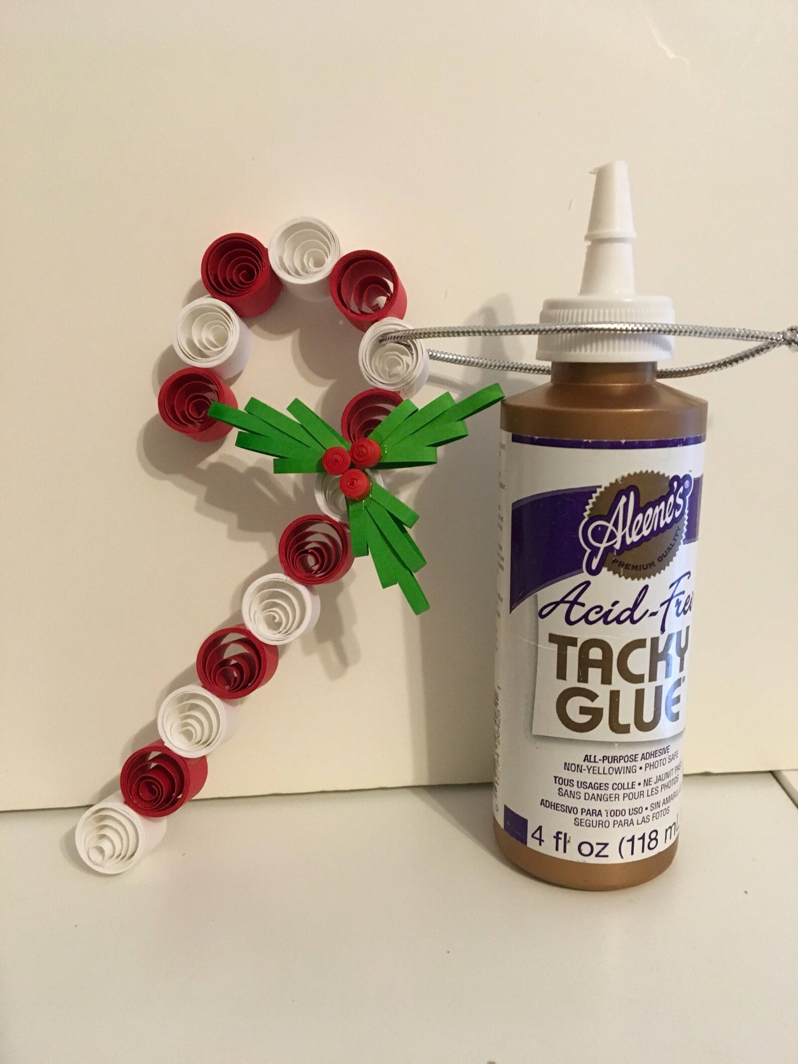 Quilled Candy Cane Ornament - Etsy