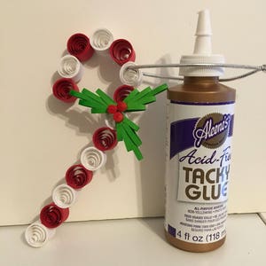 Quilled Candy Cane Ornament - Etsy
