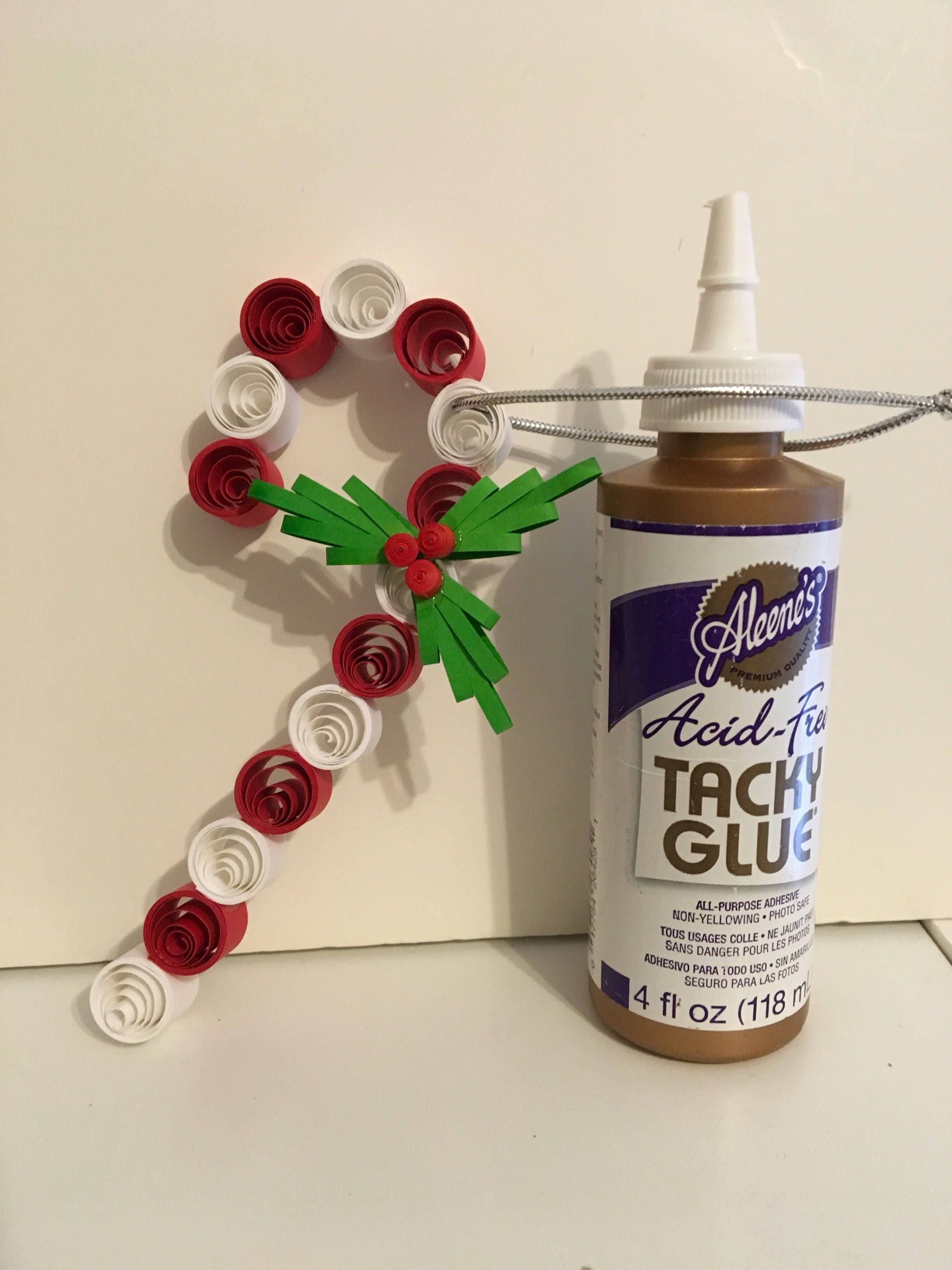 Quilled Candy Cane Ornament - Etsy