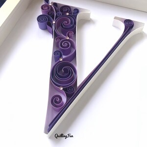 Quilled Monogram Paper Craft, (8x10) Personalized Nursery Decor or Wall ...