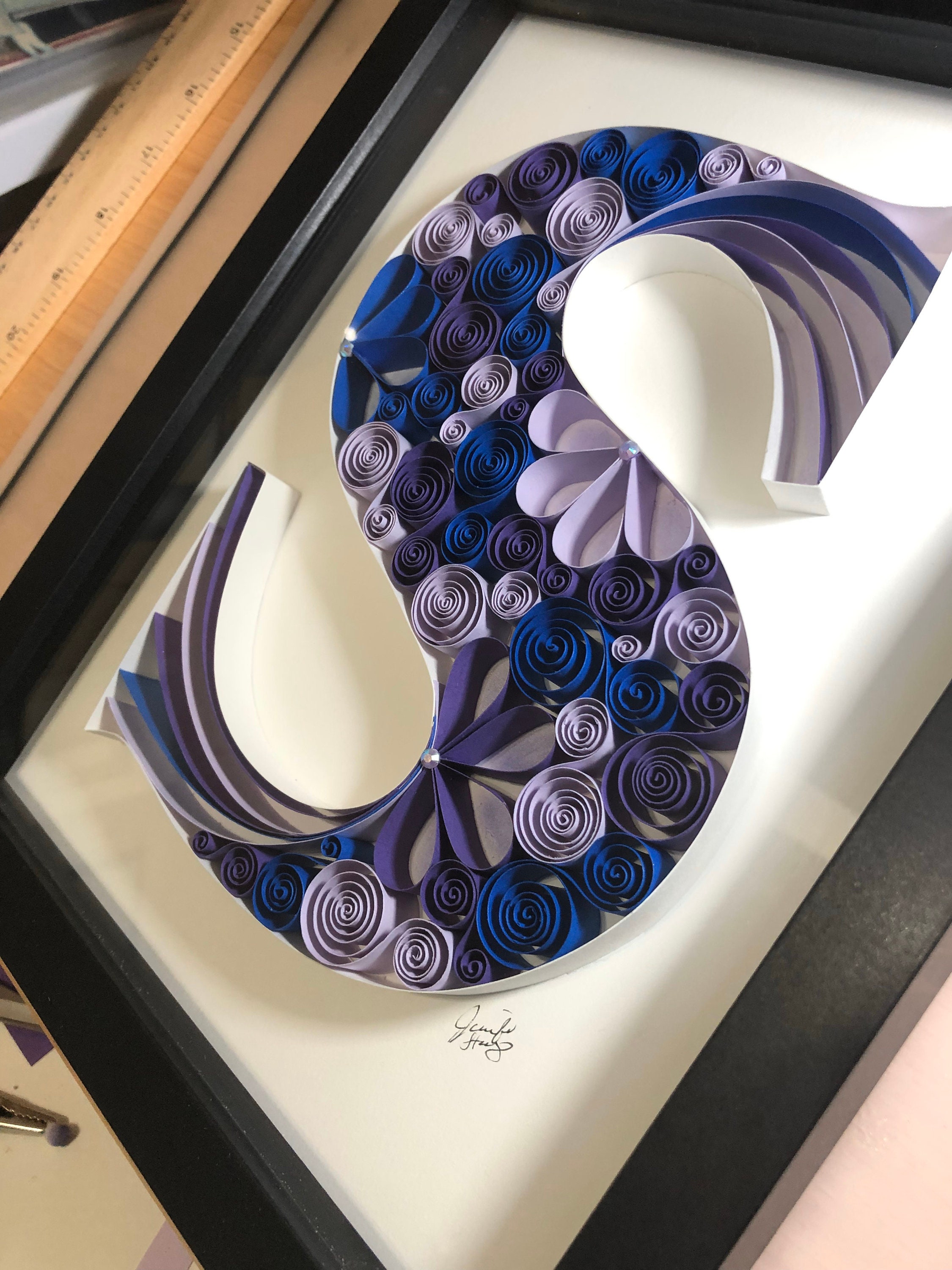 Personalized Quilled Letter Art - Etsy India