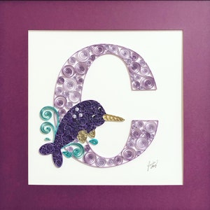 Themed Quilled Monogram Paper Craft, (8x10) Personalized Nursery Decor ...