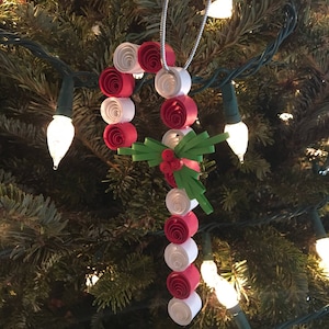 Quilled Candy Cane Ornament - Etsy
