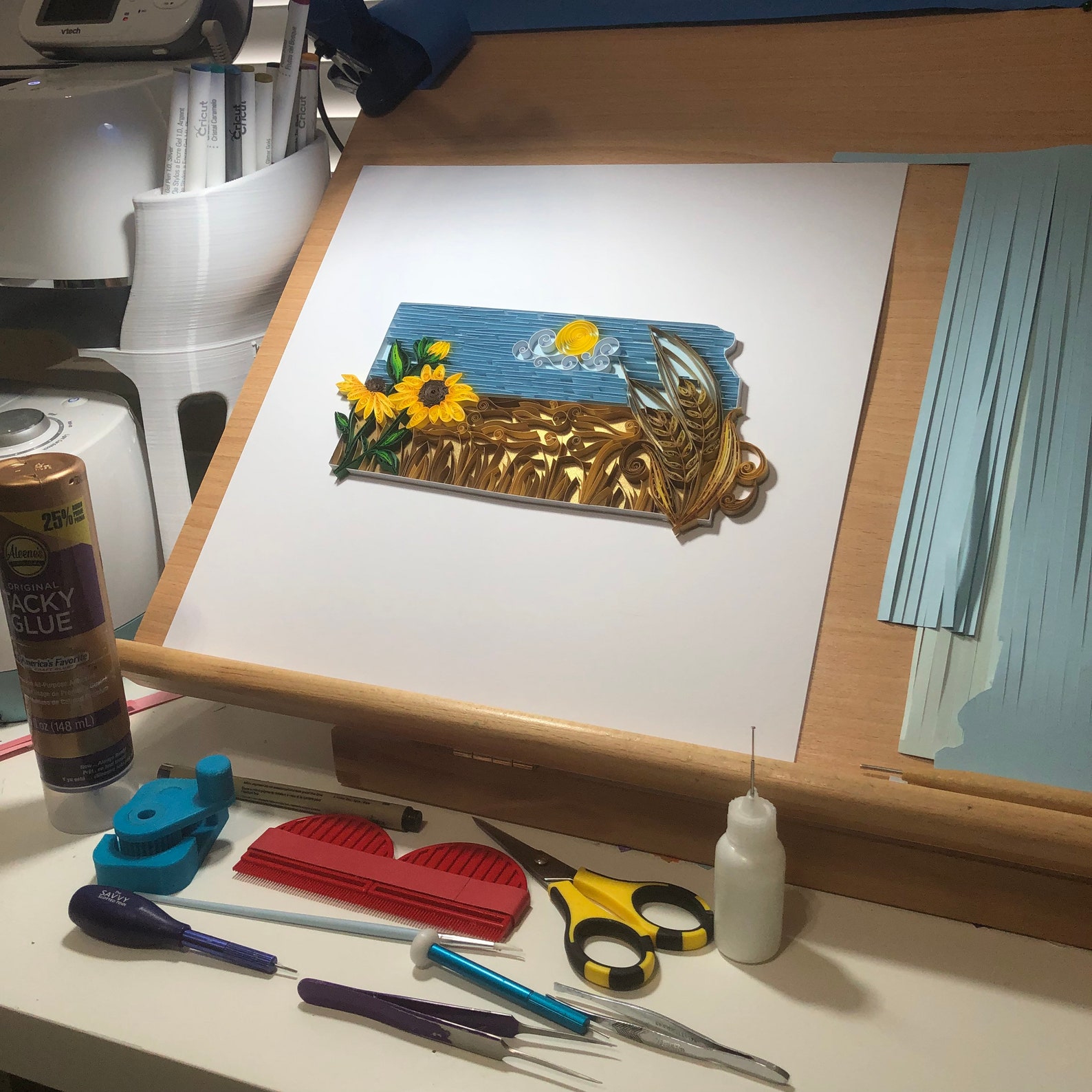 State Art Quilled Paper State Art 12x12 Home State Decor - Etsy