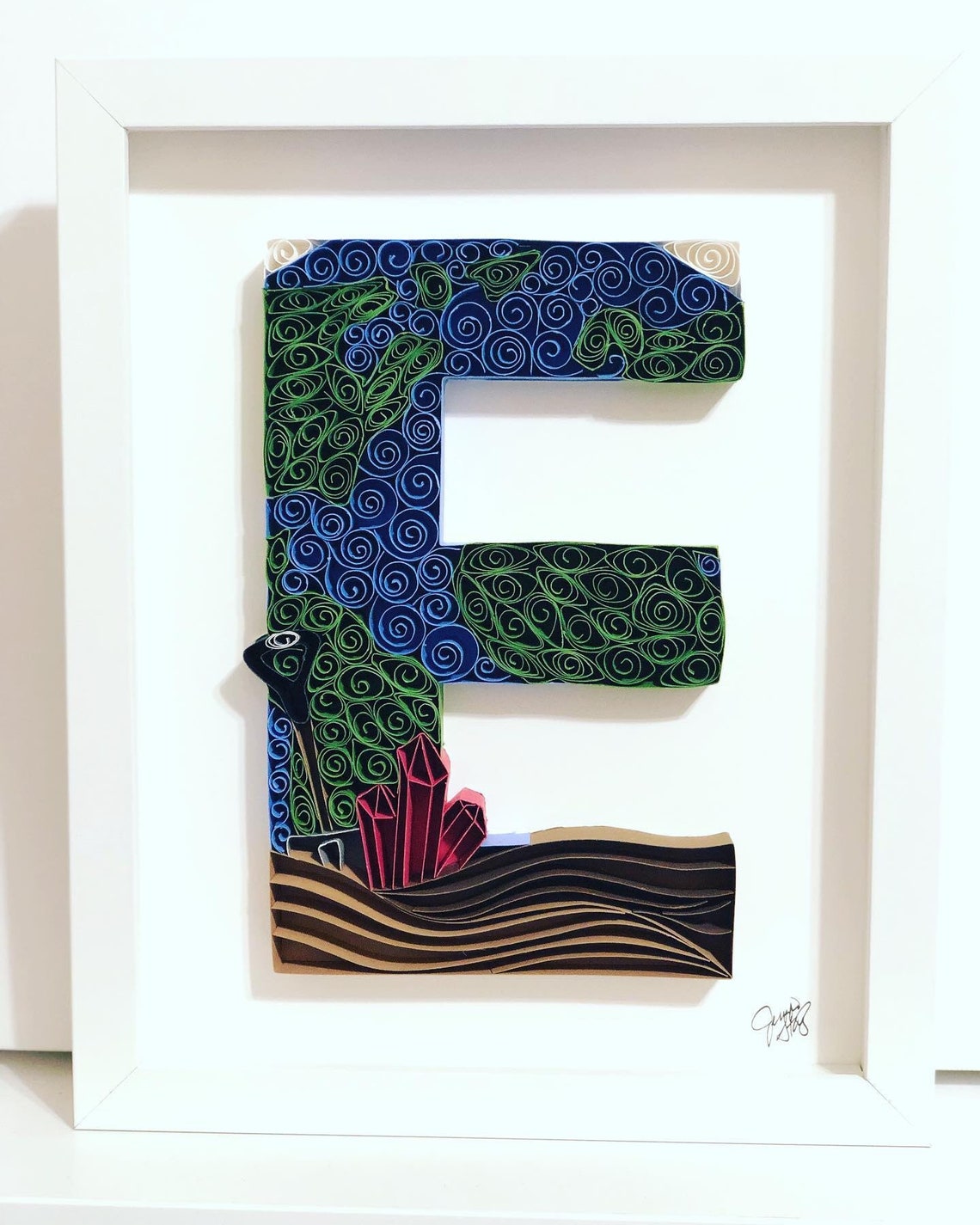 Themed Quilled Monogram Paper Craft 8x10 Personalized - Etsy