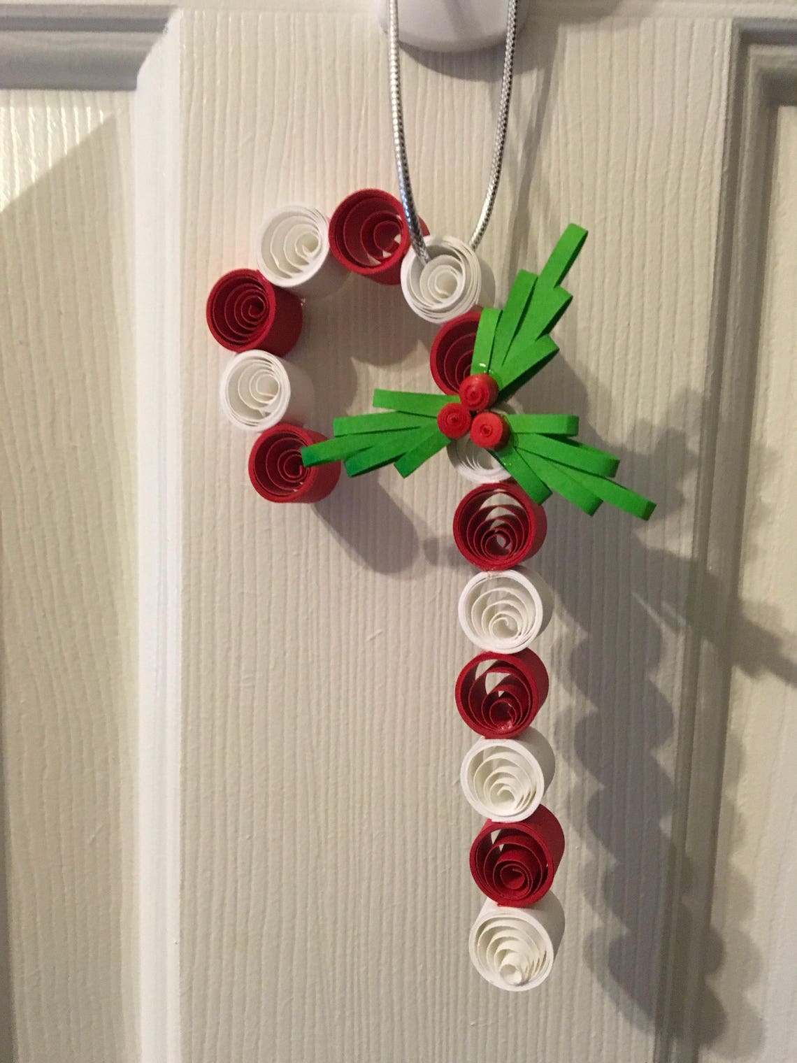 Quilled Candy Cane Ornament | Etsy