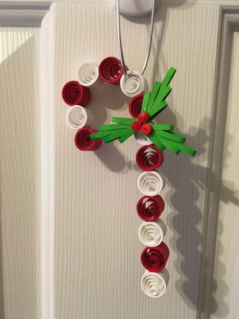 Quilled Candy Cane Ornament - Etsy