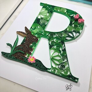 Themed Quilled Monogram Paper Craft, (8x10) Personalized Nursery Decor ...