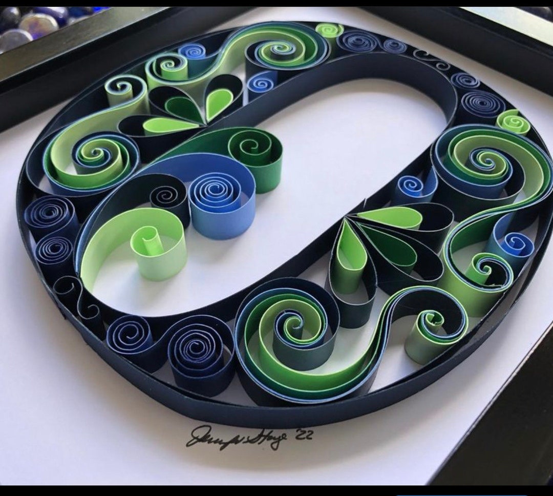 Custom Quilled Initial Art: Personalized Nursery Decor (8x10) - Etsy
