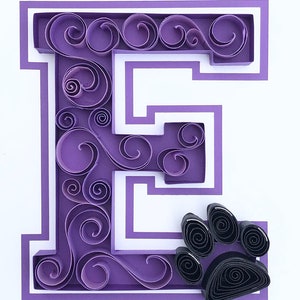 Quilled Monogram Paper Craft, (8x10) Personalized Nursery Decor or Wall ...