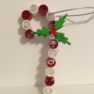 Quilled Candy Cane Ornament - Etsy