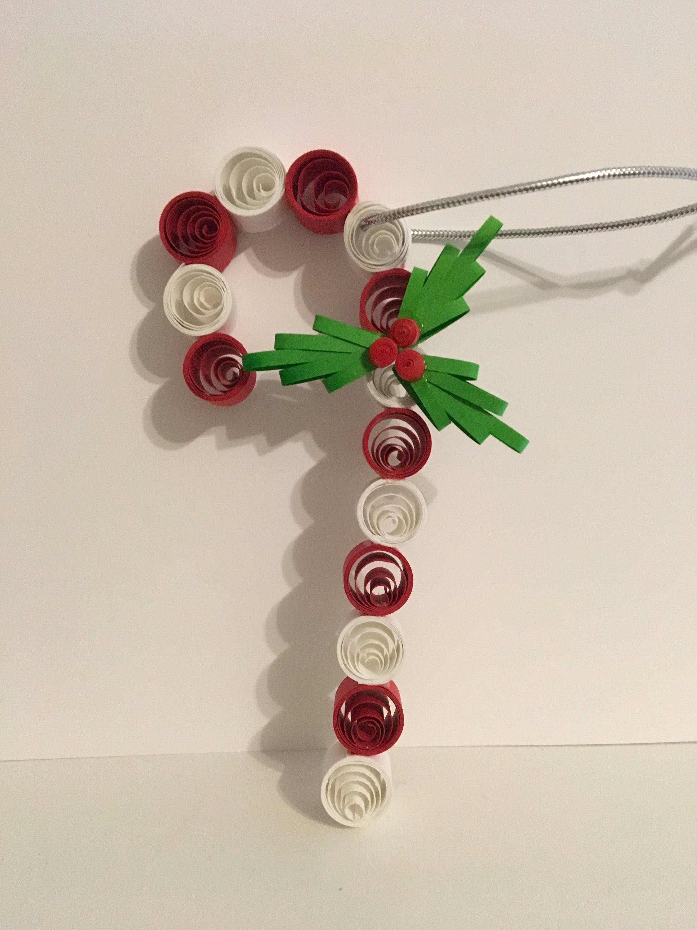 Quilled Candy Cane Ornament - Etsy