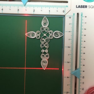 Quilled Paper Art Cross Ornament, Christmas Ornament, Christmas ...