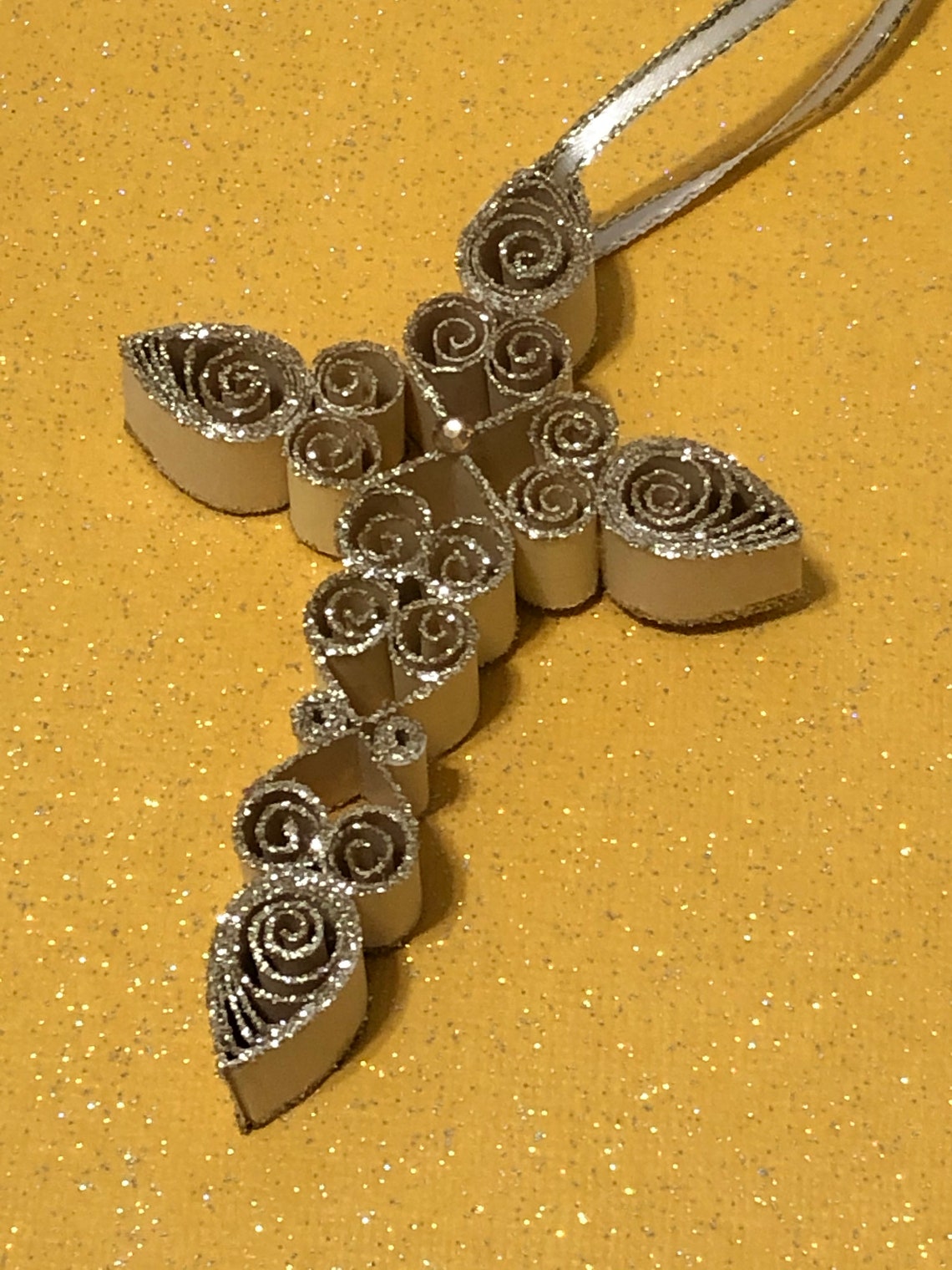 Quilled Paper Art Cross Ornament Christmas Ornament - Etsy Israel