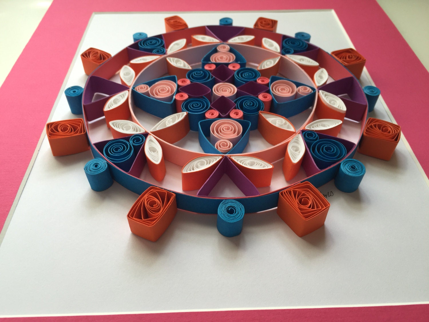 Quilled Paper Mandala Unique Gift Papercraft Art wall | Etsy