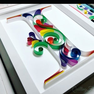 Quilled Monogram Paper Craft, (8x10) Personalized Nursery Decor or Wall ...