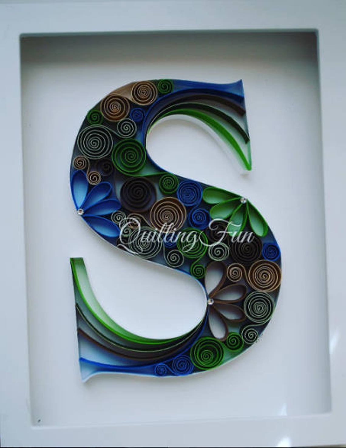 Custom Quilled Initial or Monogram 8x10 - Etsy