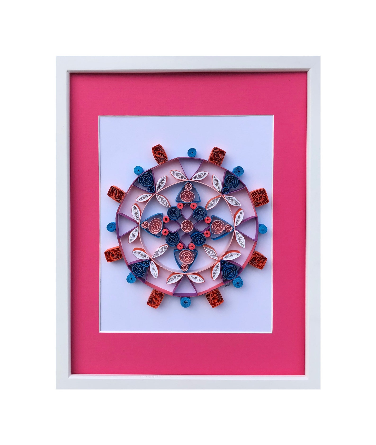 Quilled Paper Mandala Unique Gift Papercraft Art Wall - Etsy
