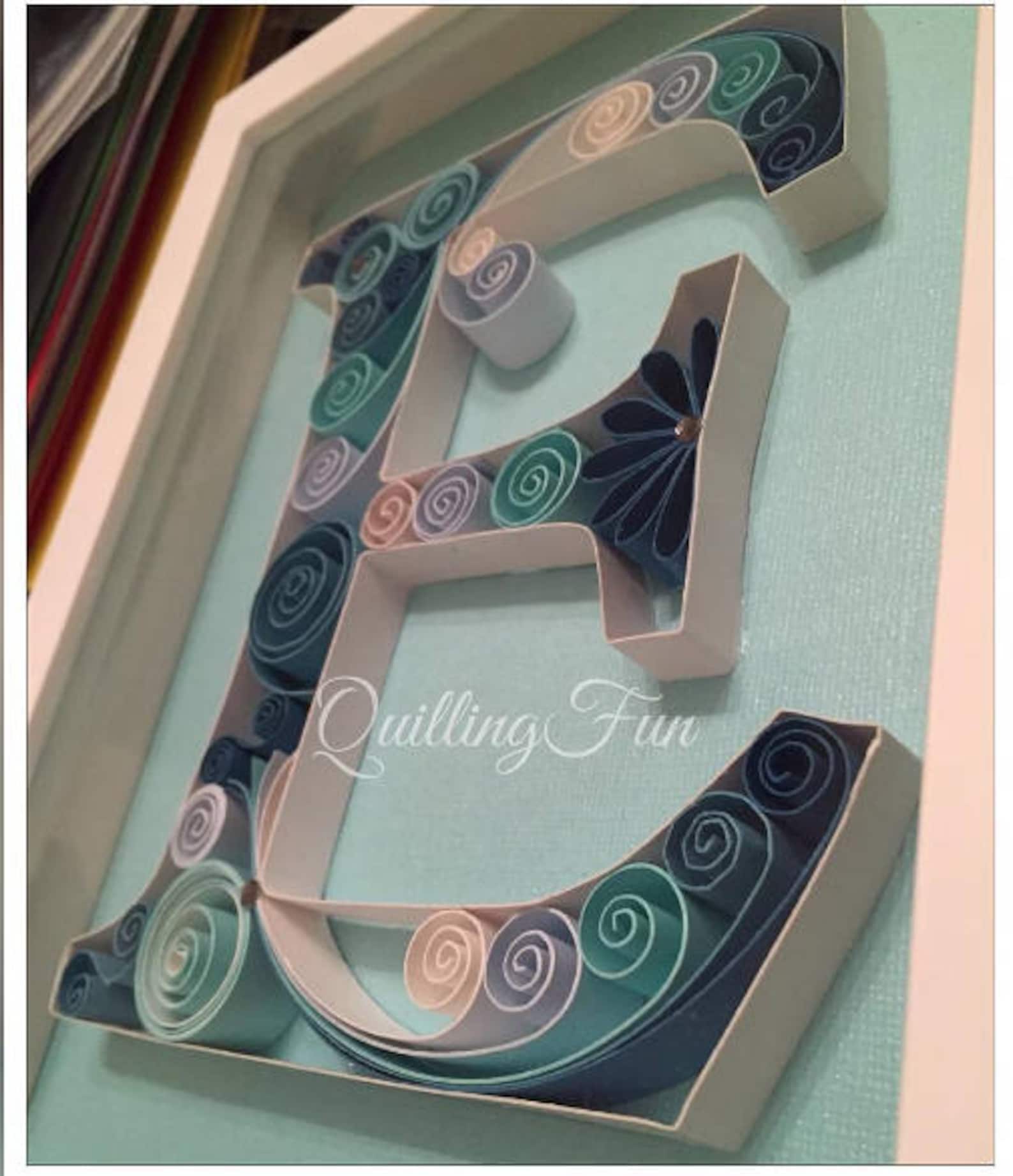 Custom Quilled Initial or Monogram 8x10 - Etsy