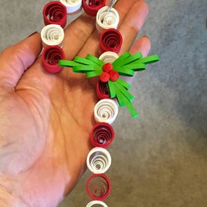 Quilled Candy Cane Ornament - Etsy