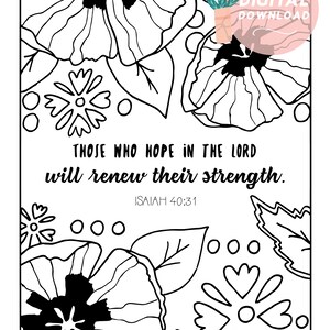 HOPE Coloring Bundle, Printable Coloring Pages, Christian Coloring ...