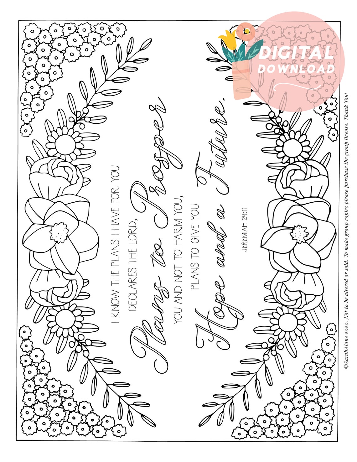 HOPE Coloring Bundle, Printable Coloring Pages, Christian Coloring ...