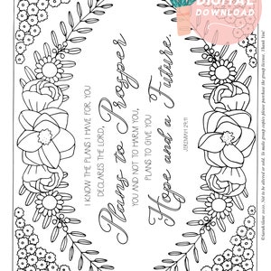 HOPE Coloring Bundle, Printable Coloring Pages, Christian Coloring ...