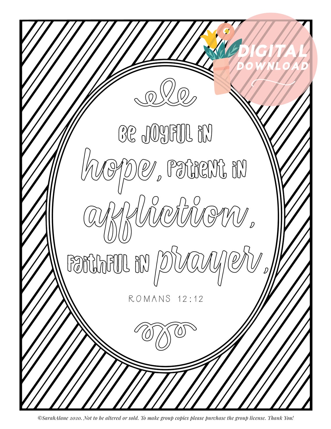 HOPE Coloring Bundle, Printable Coloring Pages, Christian Coloring ...