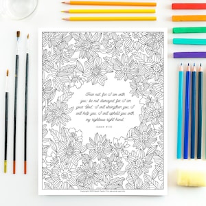 Fear Not for I Am With You Printable Coloring Page, Christian Coloring ...