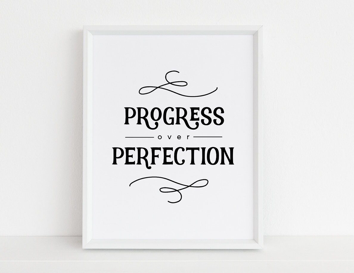 Progress Over Perfection Instant Digital Download Printable - Etsy