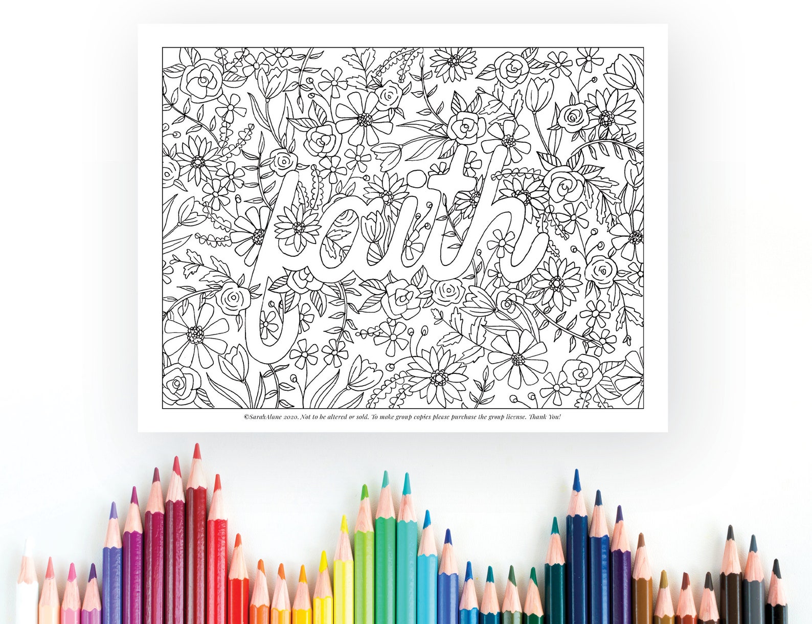 Faith Coloring Page, Printable Coloring, Christian Coloring ...