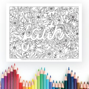 Faith Coloring Page, Printable Coloring, Christian Coloring ...