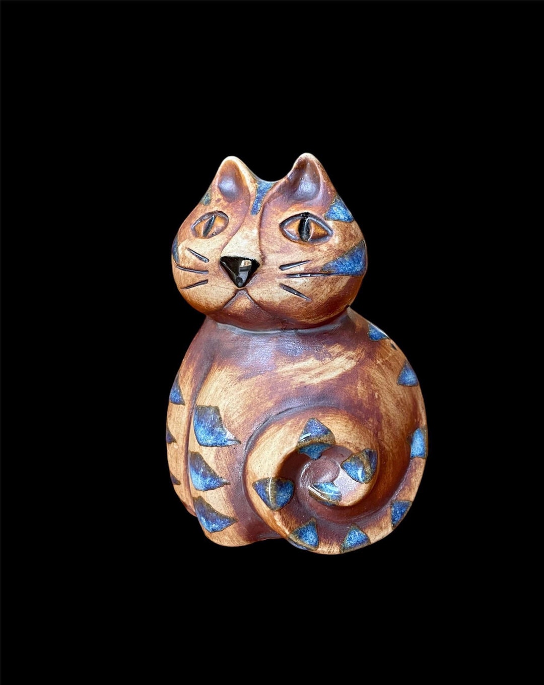Hazel Olsen Studio Pottery Cat Figurine 1989 - Etsy