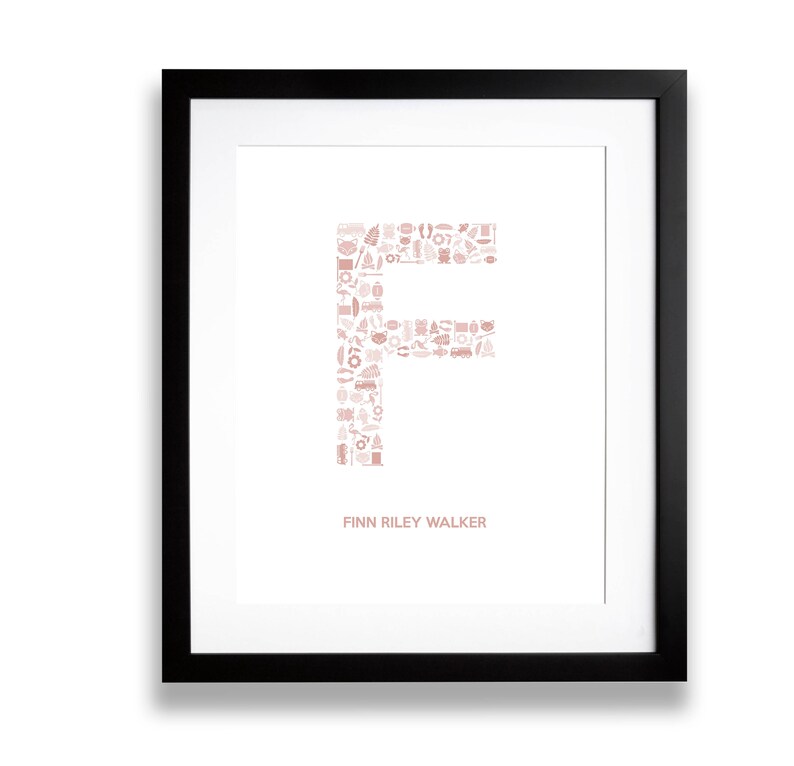 Custom Baby Art, Custom Letter, Letter F, Toddler Print, Animal ABC ...