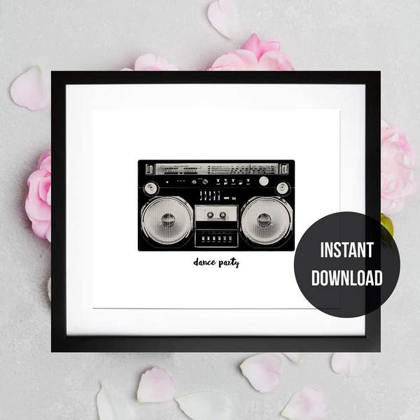 Boombox Print - Etsy
