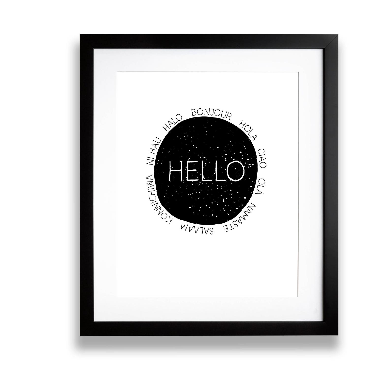 Hello World, Hello in Multiple Languages, Instant Download, Custom ...