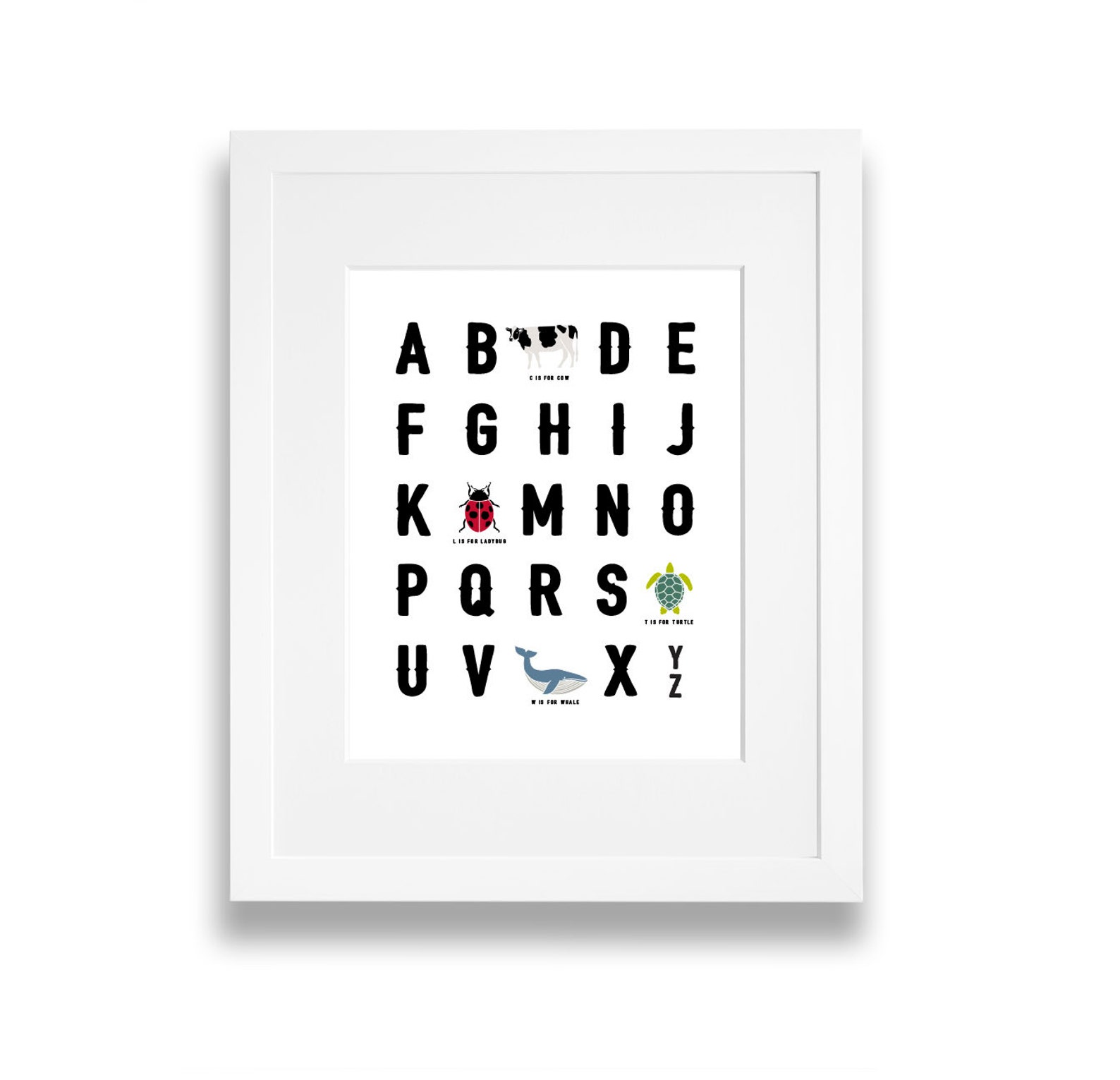 Alphabet Wall Decor, Instant Download, Toddler Poster, Printable Art ...