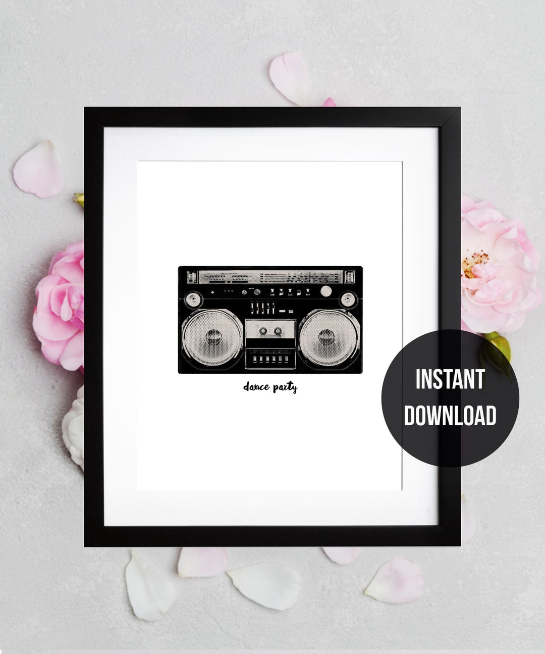 Boombox Art, Instant Download, Toddler Poster, Printable Art, Home ...