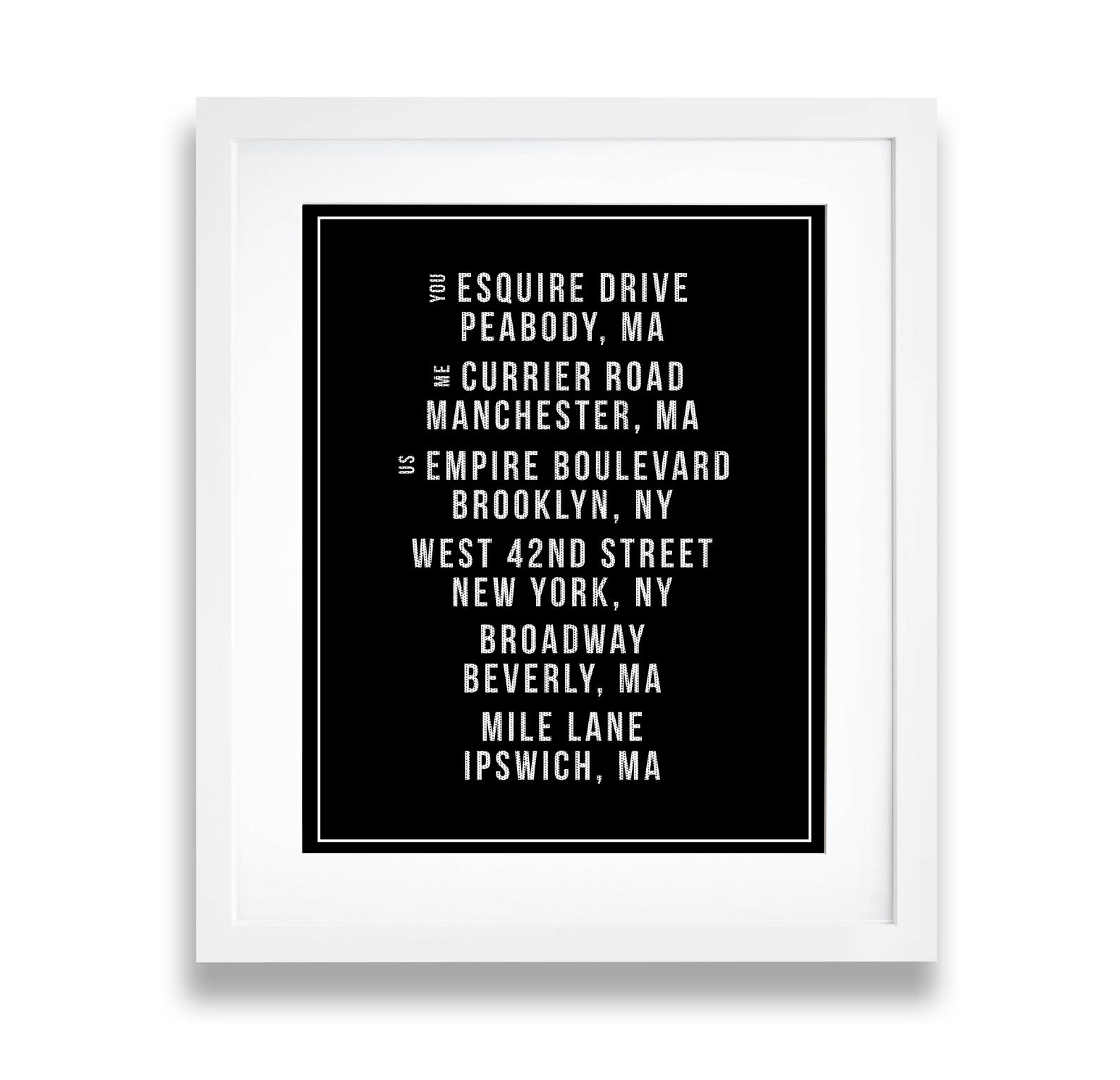 Custom Address Subway Sign, Printable, Wall Art, Home Decor, Wedding ...