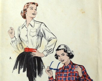 1950s Butterick Vintage Sewing Pattern 8987 Size 14 | Etsy