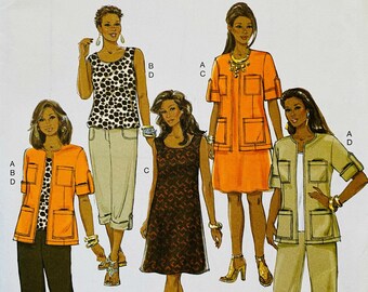 Butterick B6142 Misses Jacket Vest Tunic Dress and Pants - Etsy
