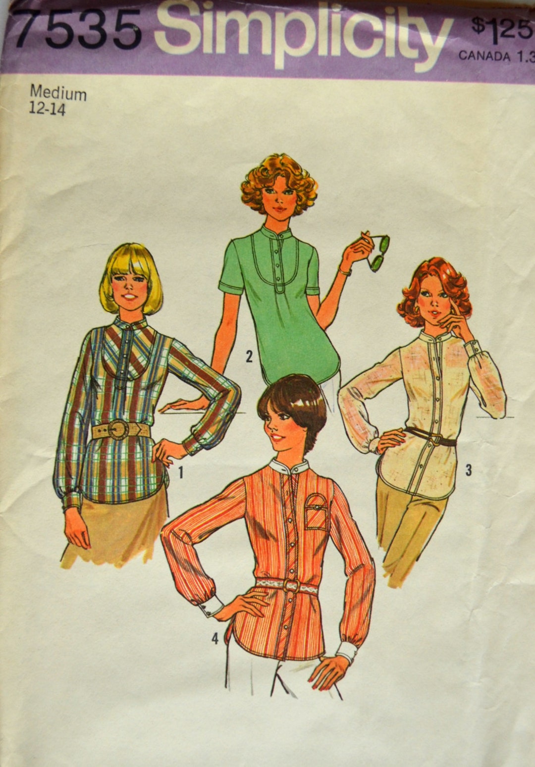 Uncut 1970s Simplicity Vintage Sewing Pattern 7535, Size 12-14 Misses ...