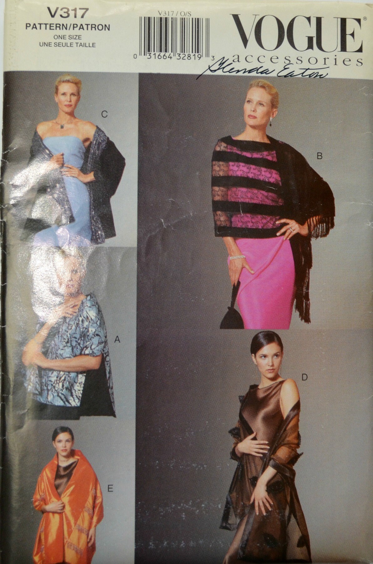 Uncut 2000 Vogue Vintage Sewing Pattern 317 Evening Shawls - Etsy