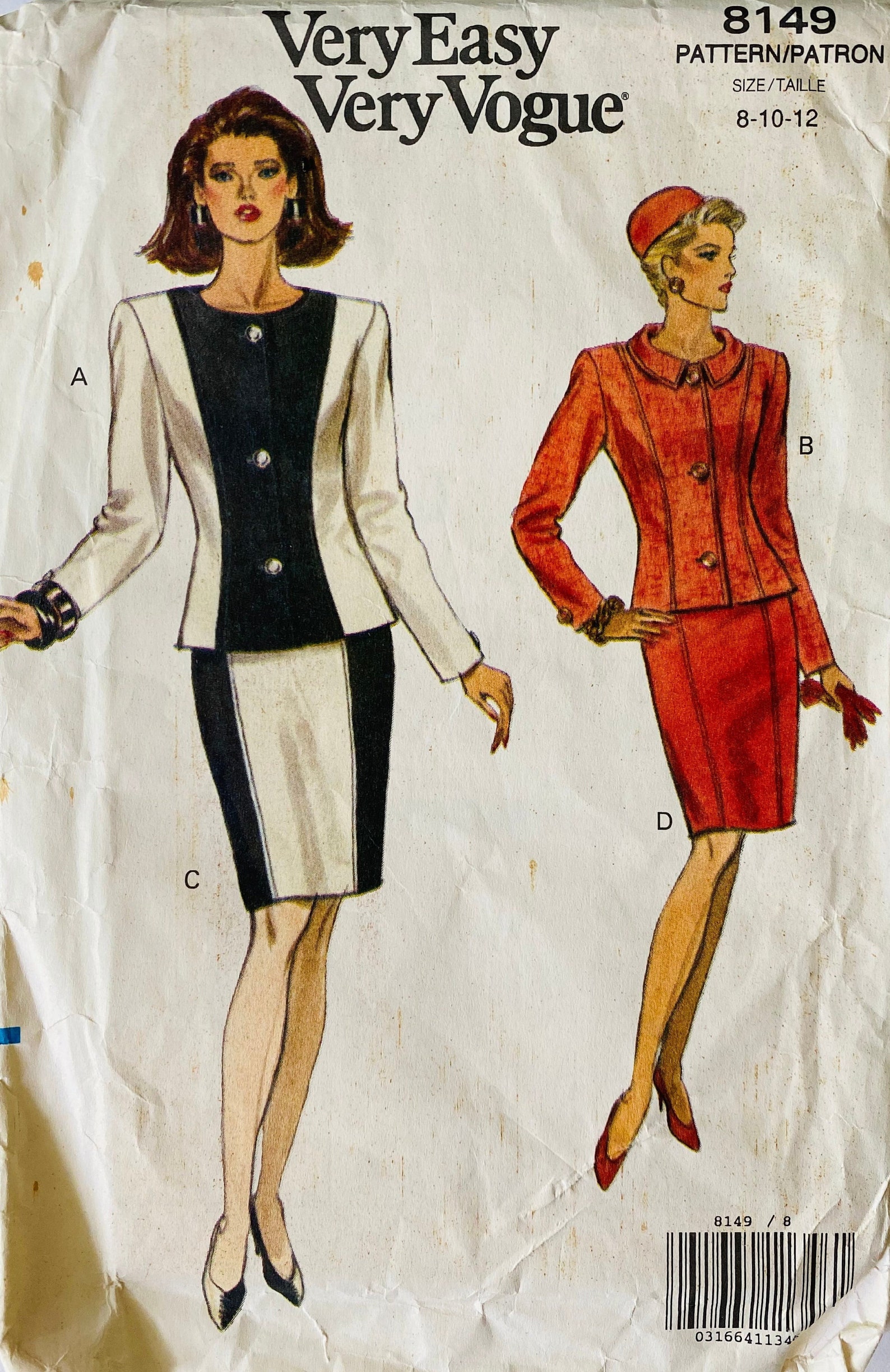 Uncut 1990s Vogue Vintage Sewing Pattern 8149 Size 8-10-12 - Etsy