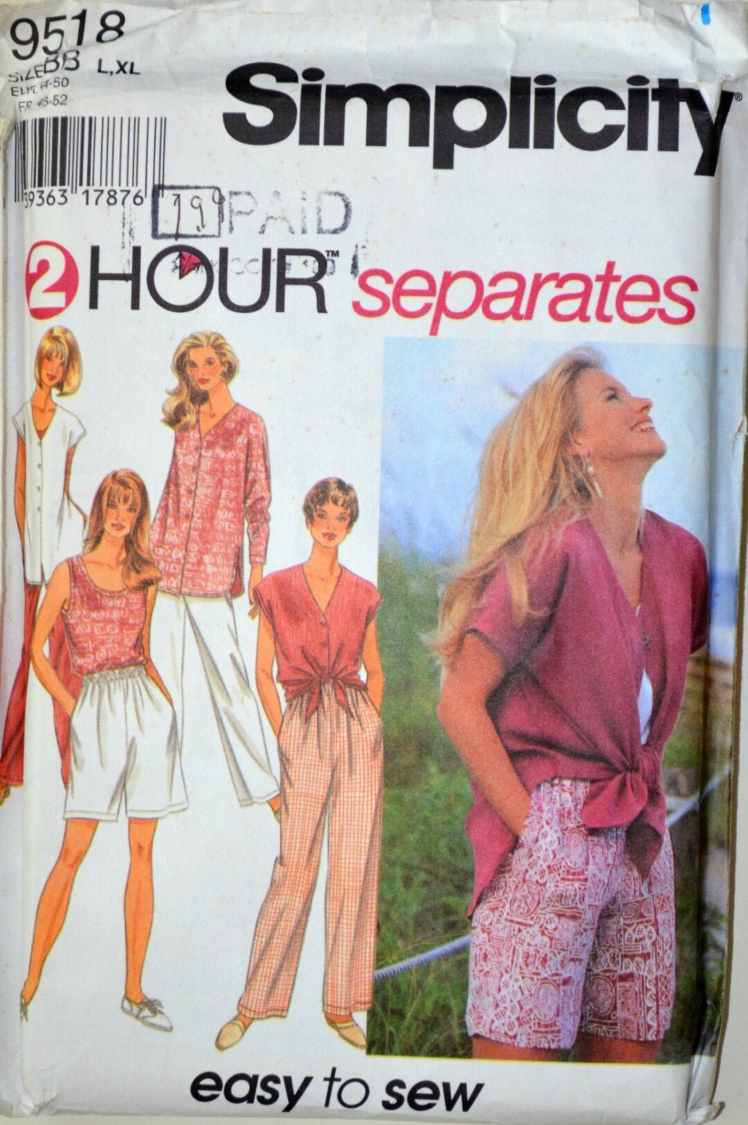 Uncut 1990s Simplicity Vintage Sewing Pattern 9518 Misses' Separates - Etsy