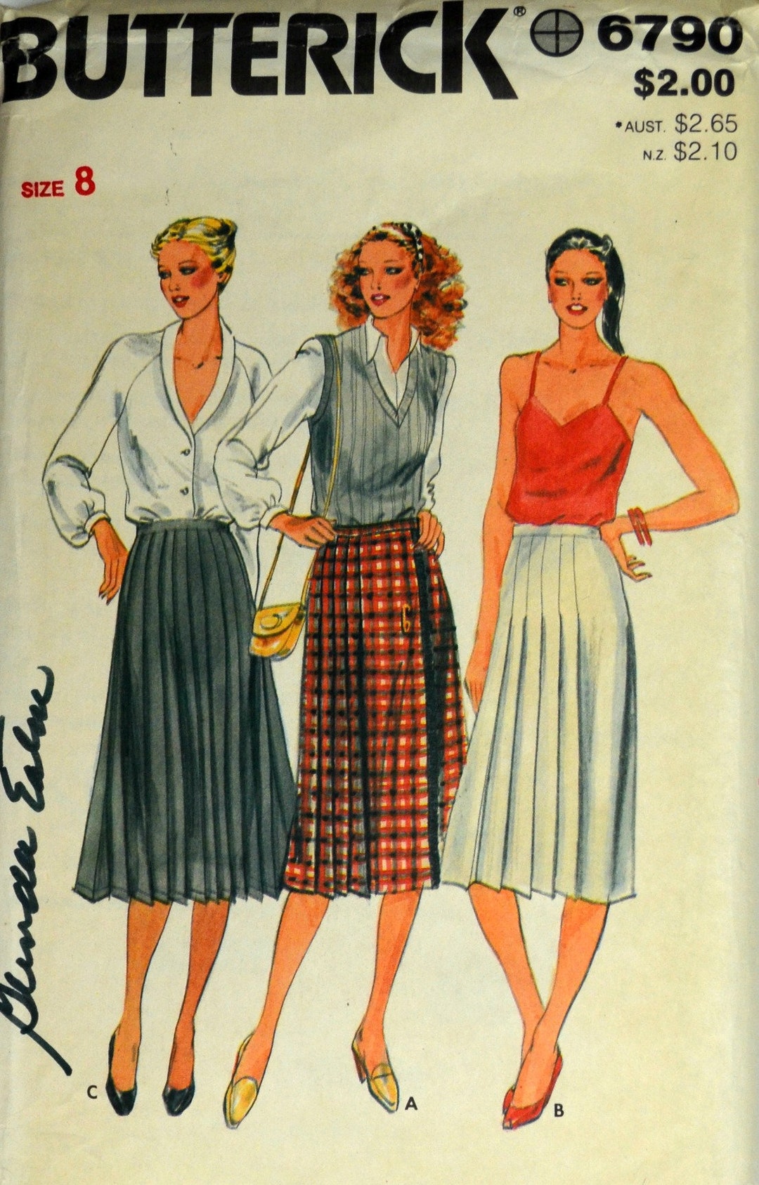 Uncut 1970s Butterick Vintage Sewing Pattern 6790, Size 8 Misses' Skirt ...