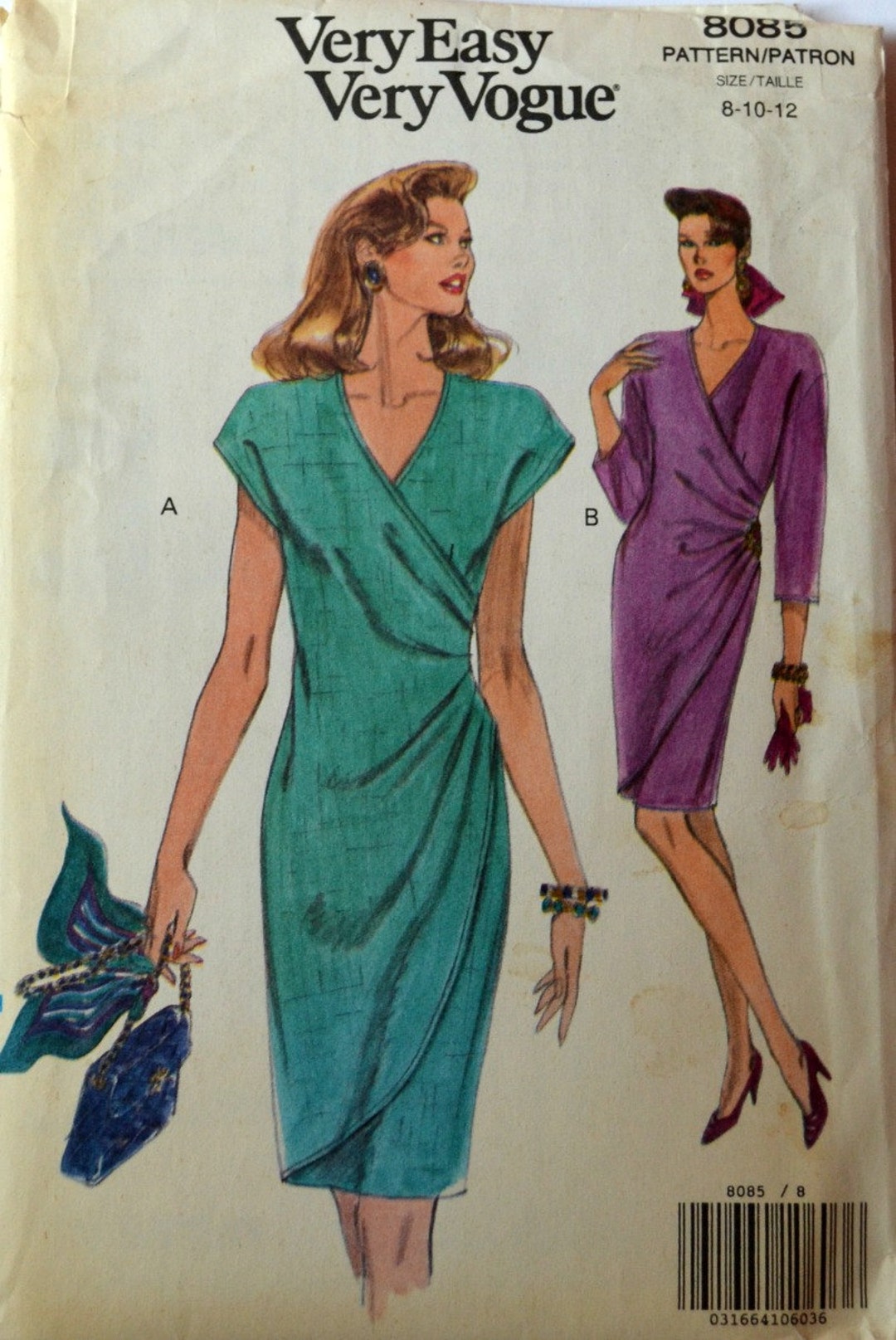 Uncut 1990s Vogue Vintage Sewing Pattern 8085 Size 8-10-12 - Etsy